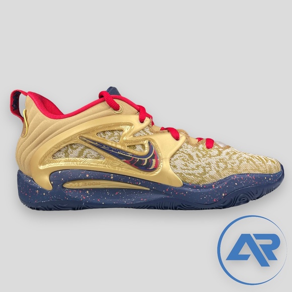 Nike | Shoes | New Nike Kd 5 Olympics Metallic Gold Midnight Navy Mens ...